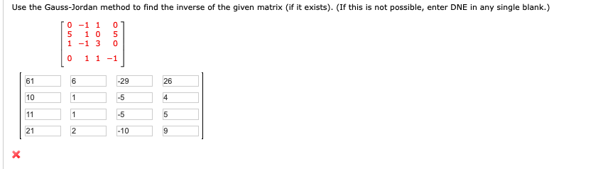 Solved Use the Gauss-Jordan method to find the inverse of | Chegg.com
