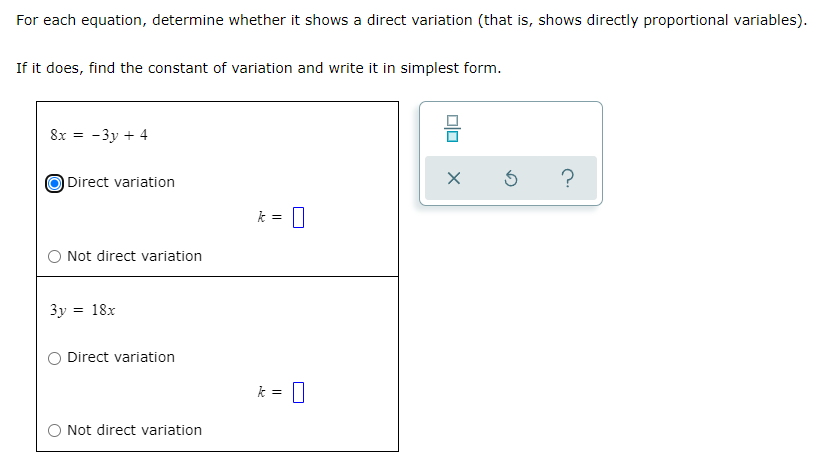 Solved For each equation, determine whether it shows a | Chegg.com