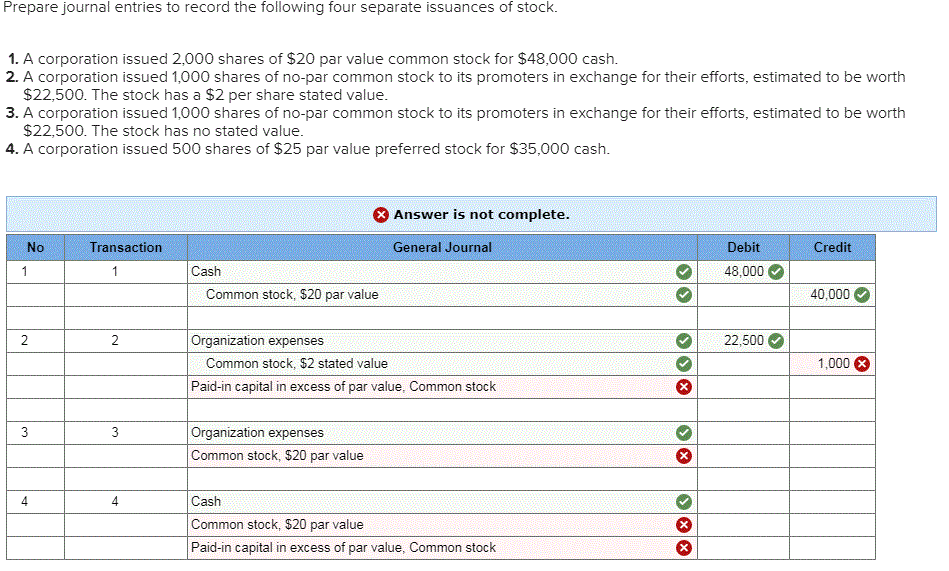 Solved Prepare journal entries to record the following four | Chegg.com