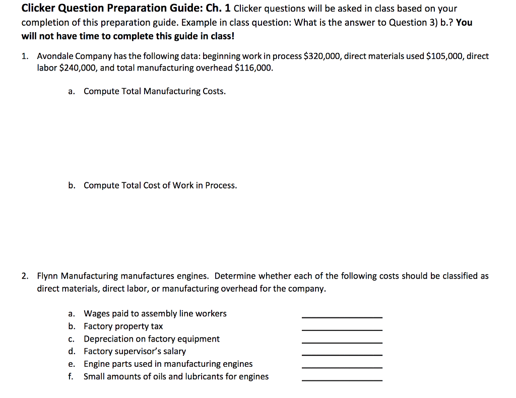 Solved Clicker Question Preparation Guide: Ch. 1 Clicker | Chegg.com Solved Clicker Question Preparation Guide: Ch. 1 Clicker | Chegg.com