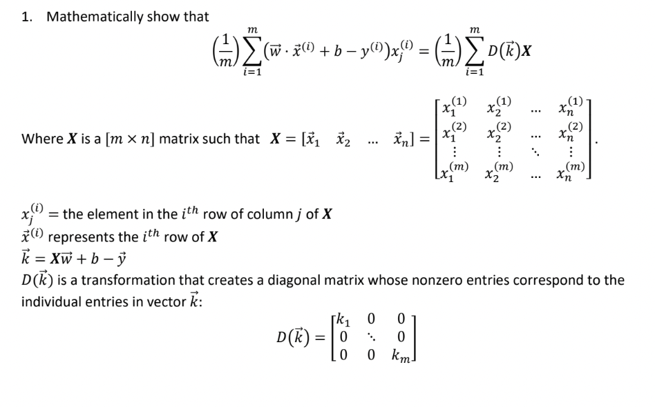 Solved 1. Mathematically show that | Chegg.com