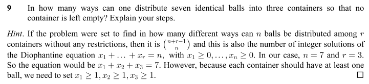 Solved 9 In how many ways can one distribute seven identical | Chegg.com