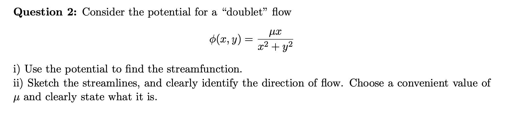 Solved Question 2: Consider the potential for a "doublet” | Chegg.com
