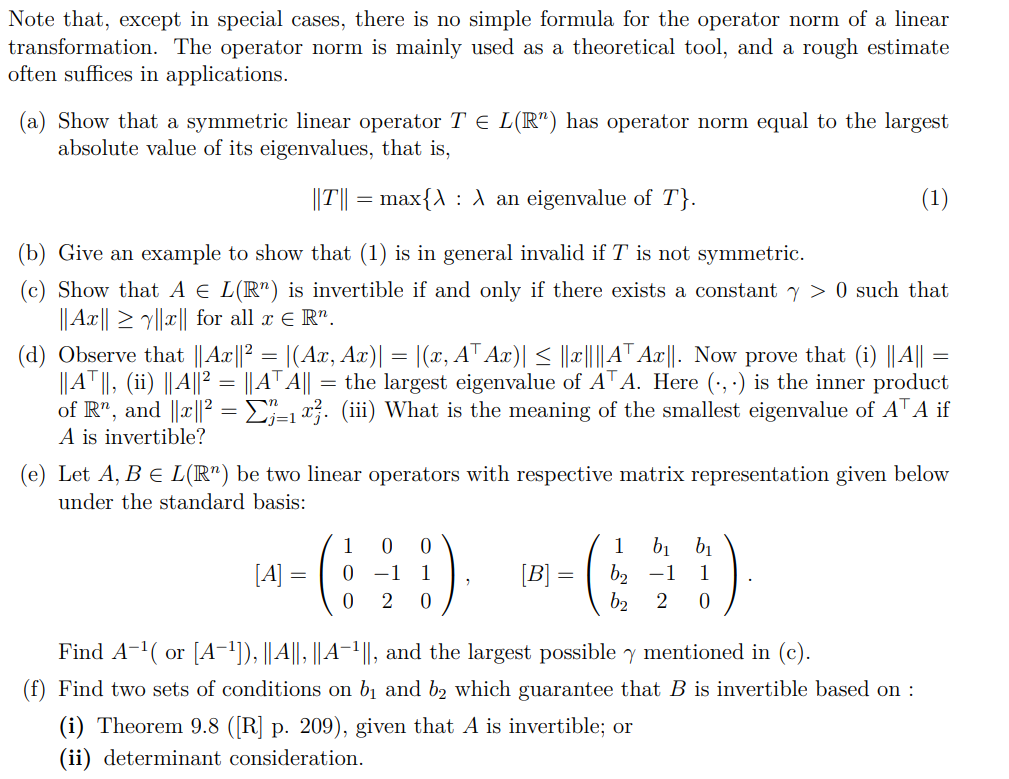 Solved Note that, except in special cases, there is no | Chegg.com