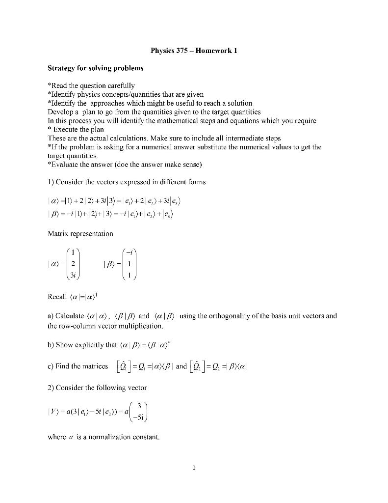Solved Strategy for solving problems *Read the question | Chegg.com