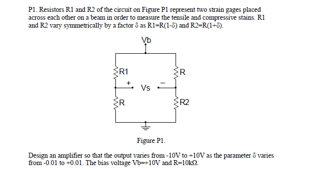 Solved P1. Resistors R1 and R2 of the circuit on Figure P1 | Chegg.com