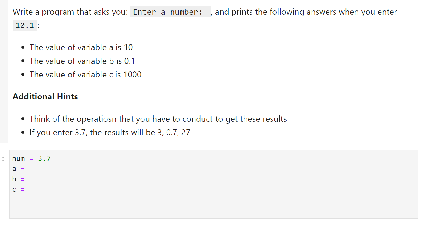 Solved Write a program that asks you: and prints the | Chegg.com