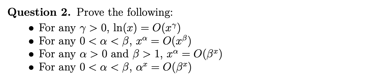 Solved Question 2. Prove the following: - For any | Chegg.com