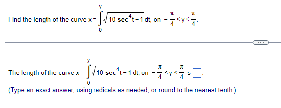 Solved Find the length of the curve x=6y3+2y1 on 3≤y≤5. The | Chegg.com