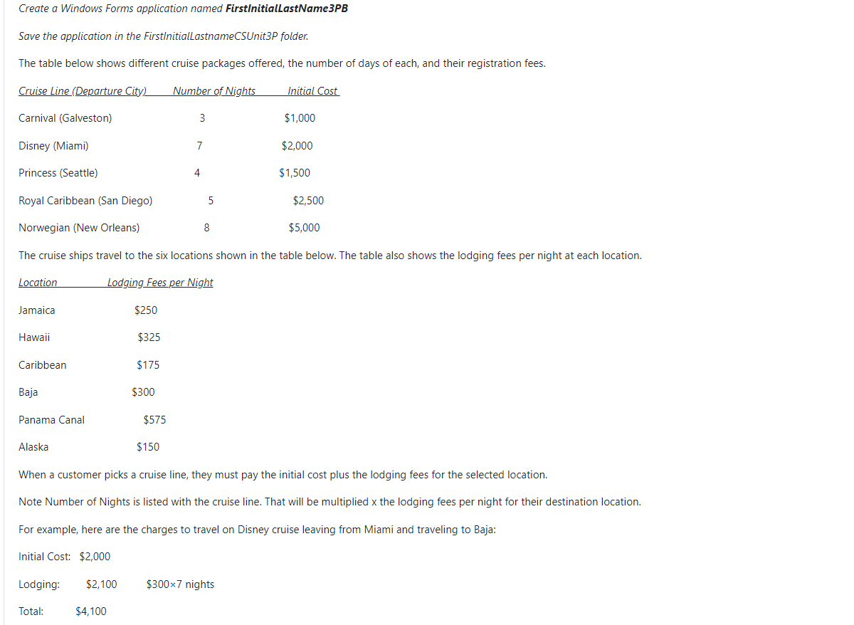 Solved Create a Windows Forms application named | Chegg.com