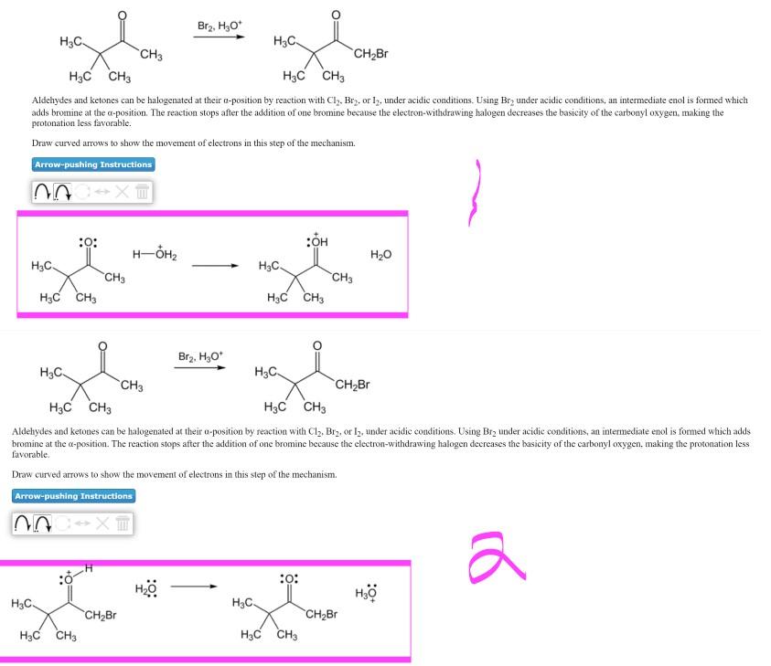 Solved CH3 Brz, H30* нс, H3C CH Br H3C CH3 H3C CH3 Aldehydes | Chegg.com