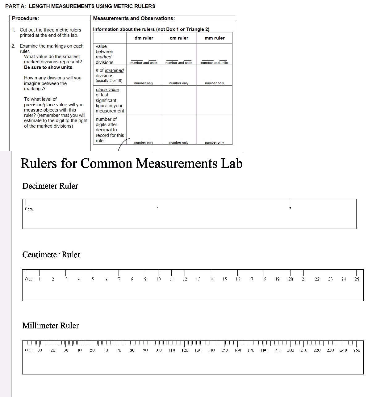Solved value between marked divisionsExamine the markings on | Chegg.com