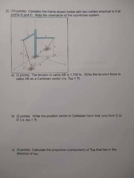 Solved 2) (10 points) Consider the frame shown below with | Chegg.com Solved 2) (10 points) Consider the frame shown below with | Chegg.com