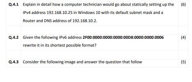 Solved Q.4.1 Explain in detail how a computer technician | Chegg.com