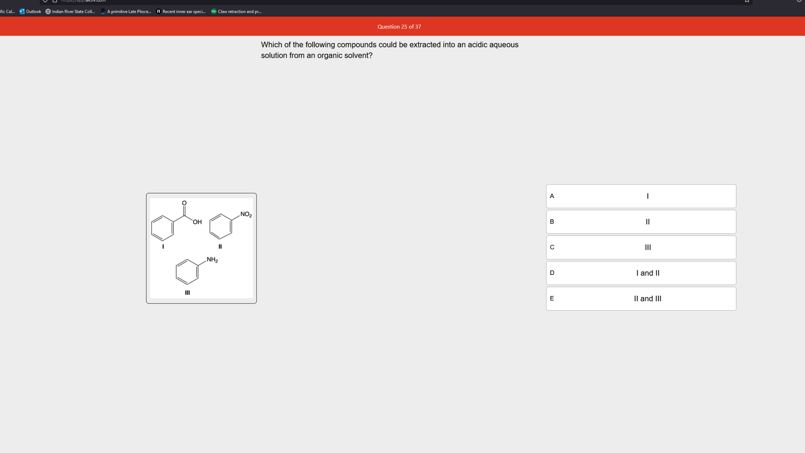 Solved Which of the following compounds could be extracted | Chegg.com