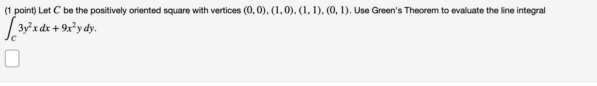 Solved (1 point) Let C be the positively oriented circle x2 | Chegg.com
