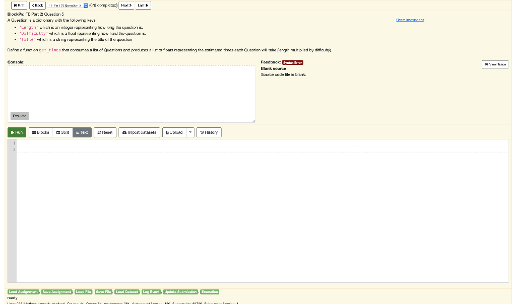 Solved Basic Frat Laat BlockPy: FE Part 2 Question 5 A | Chegg.com