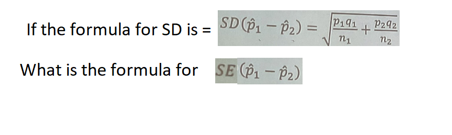 Solved If the formula for SD is = What is the formula for | Chegg.com