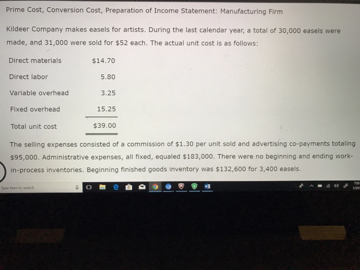 Solved Prime Cost, Conversion Cost, Preparation of Income | Chegg.com
