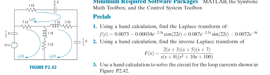 Solved 122 Minimum Required Software Packages MATLAB, the | Chegg.com