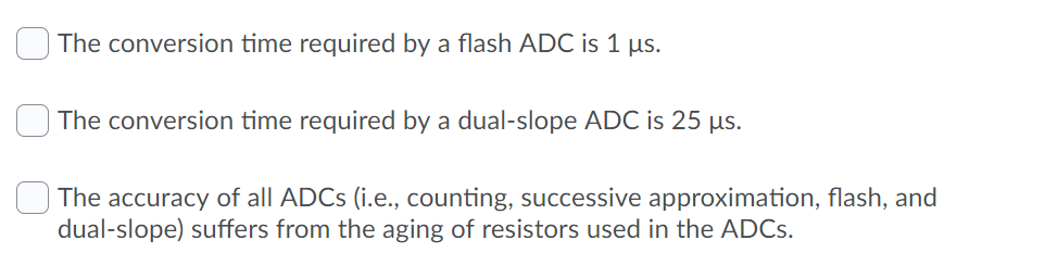 Solved A 6-bit ADC with VREF = 6 V and clock frequency fc = | Chegg.com
