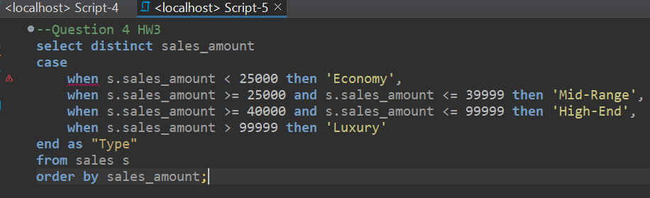 Solved Dbeaver Says The When Statement Has A Syntax Error
