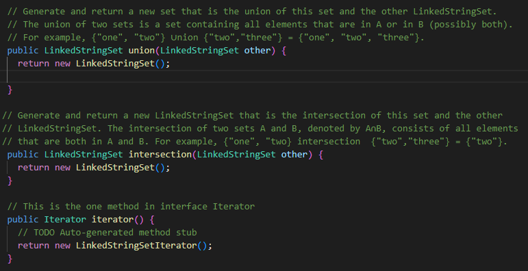 Solved Public Class Linkedstringset Implements Iterable 