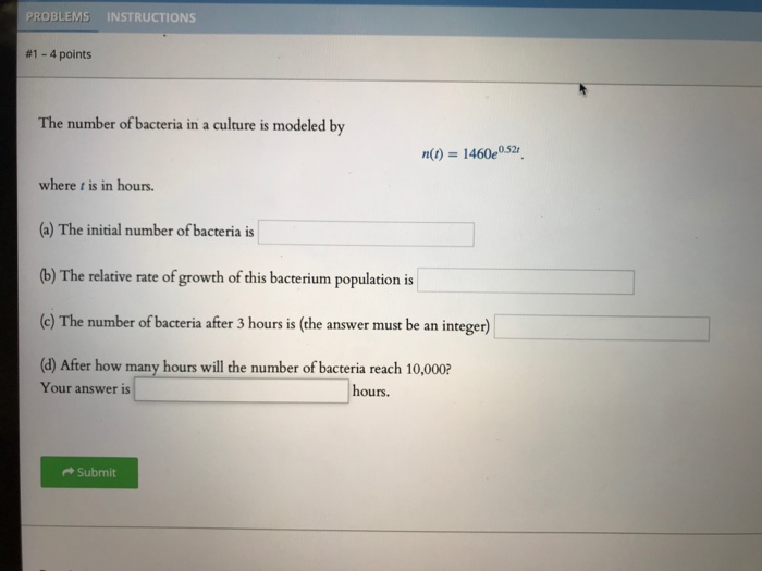 Solved ROBLEMS INSTRUCTIONS #1-4 points The number of | Chegg.com Solved ROBLEMS INSTRUCTIONS #1-4 points The number of | Chegg.com