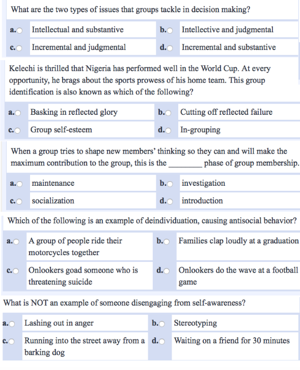 Solved What are the two types of issues that groups tackle | Chegg.com