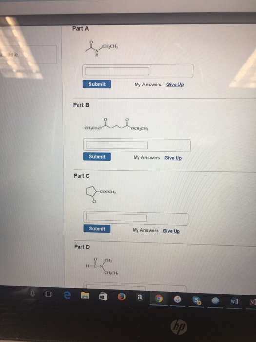 Solved Part A ltCH) Submit My Answers Give Up Part B CH/CH | Chegg.com