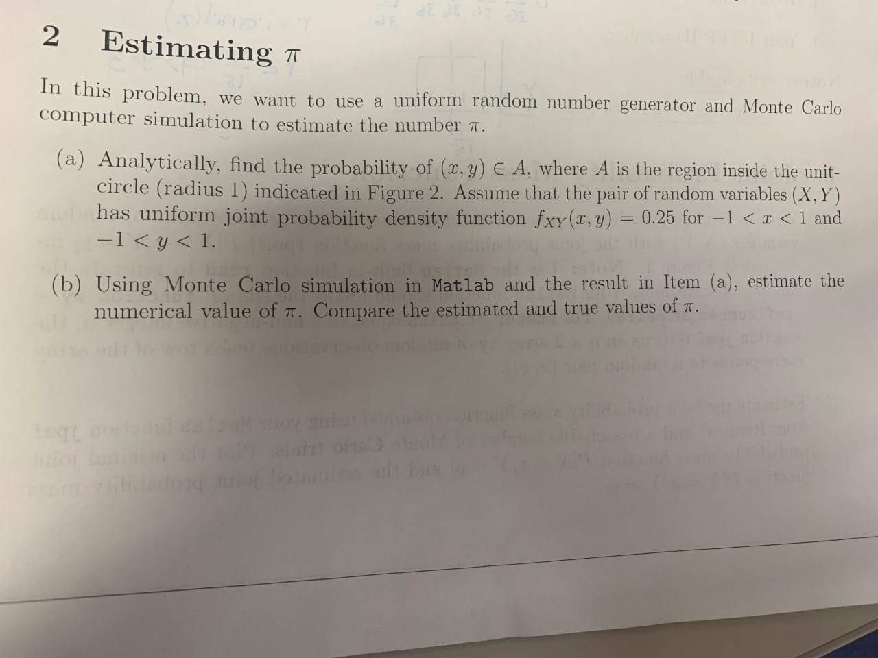 Figure 2. Uniform joint probability density function | Chegg.com