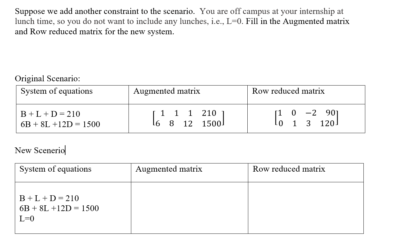 Solved Suppose we add another constraint to the scenario. | Chegg.com