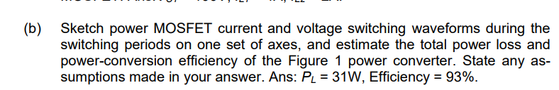 Solved Figure 1sketch Power Mosfet Current And Voltage Chegg