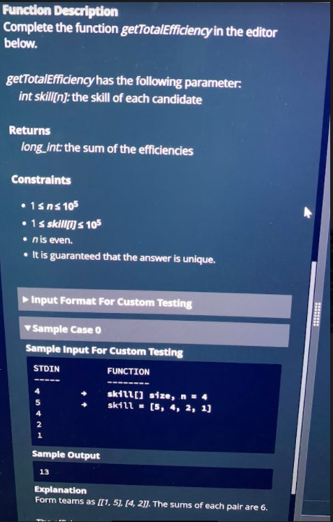 Solved - Efficient Teams A coding competition is being | Chegg.com