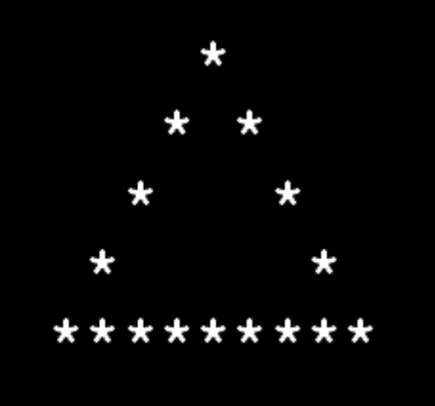 Solved USe ONLY nested for loop to draw the following shapes | Chegg.com