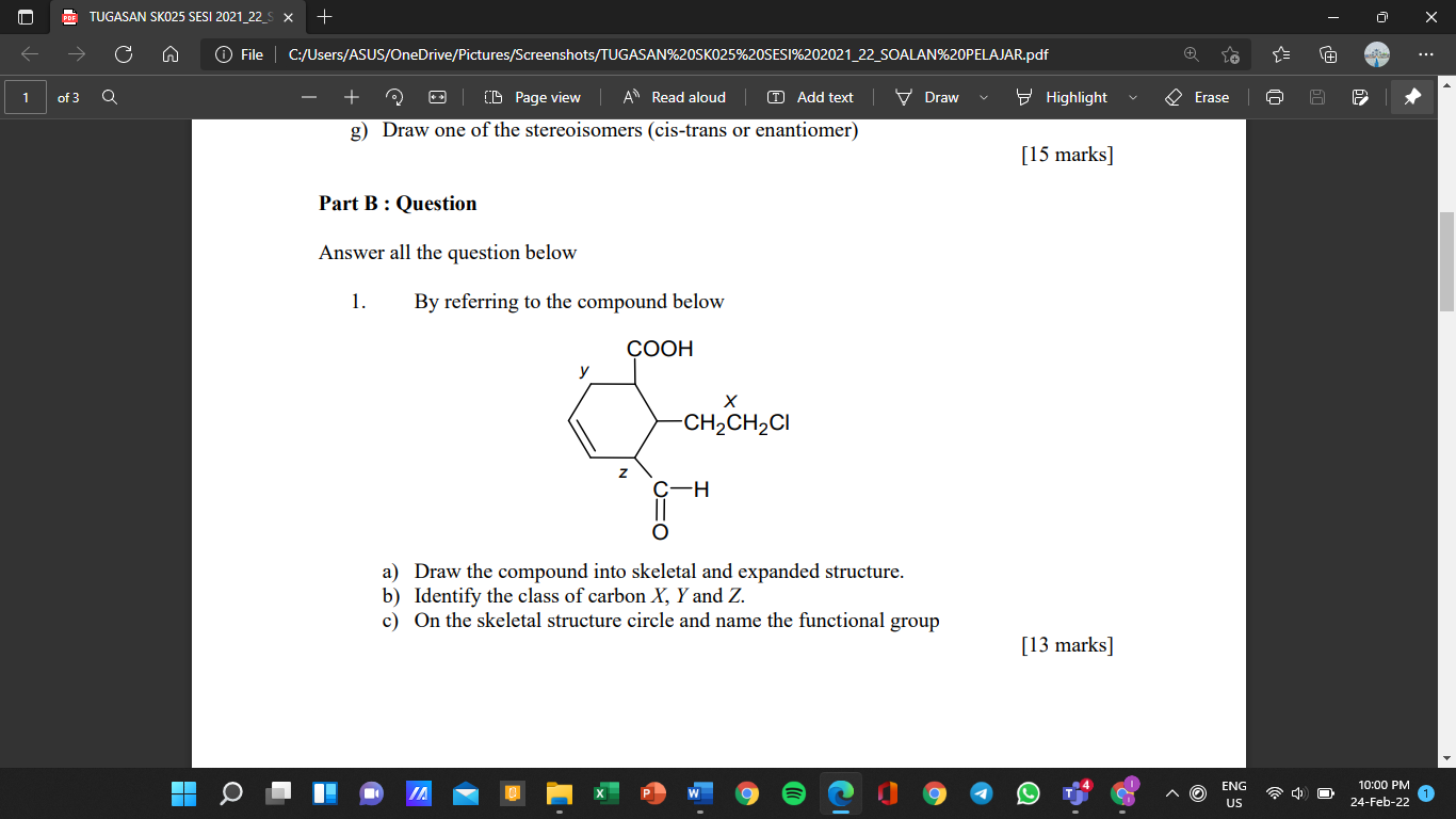Solved TUGASAN SK025 SESI 2021_22_ o File | | Chegg.com