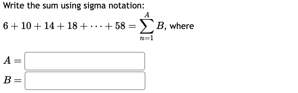 Solved Write the sum using sigma | Chegg.com