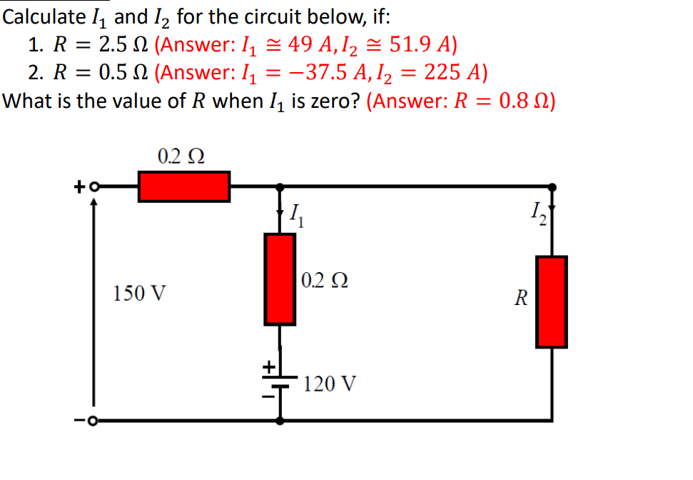 Solved Calculate I1 ﻿and I2 ﻿for the circuit below, | Chegg.com