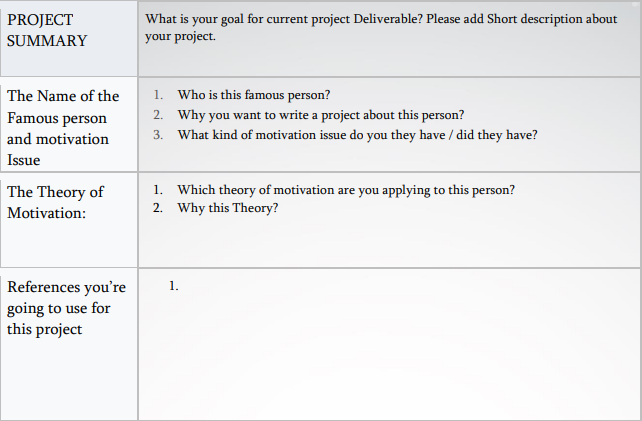 Solved GCA \#1-ProJeCt OUTLINE 1(10\%): The purpose of the | Chegg.com