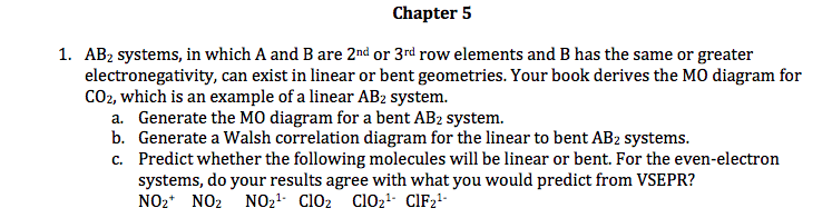 Solved Chapter 5 1. AB2 systems, in which A and B are 2nd or | Chegg.com