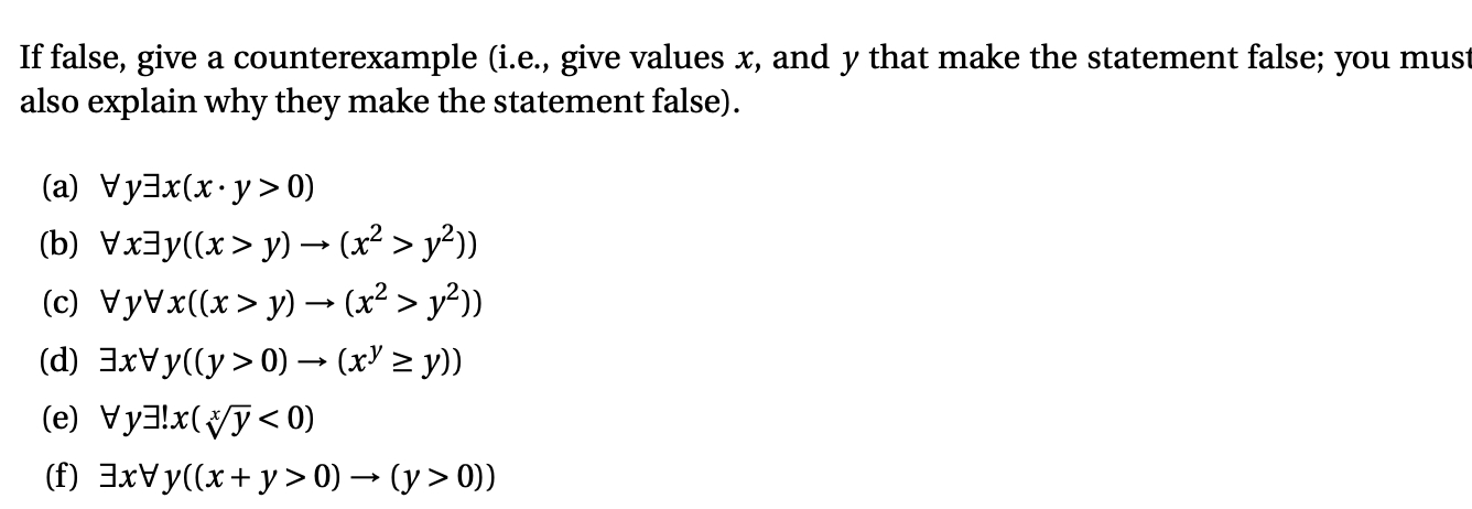 Solved 4. (4 points each) Determine the truth value of each | Chegg.com