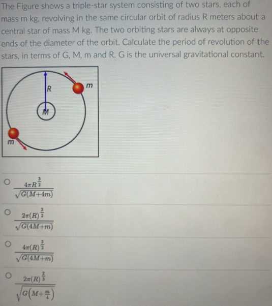Solved The Figure shows a triple-star system consisting of | Chegg.com