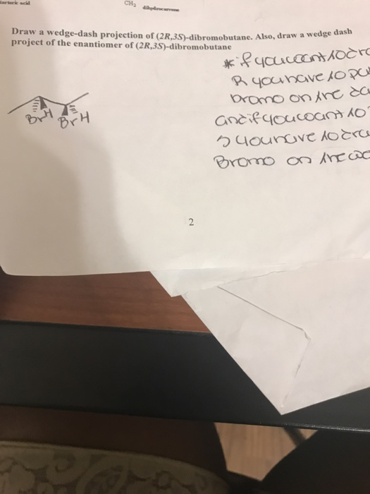 Solved arturk acd CH2 Draw a wedge-dash projection of | Chegg.com