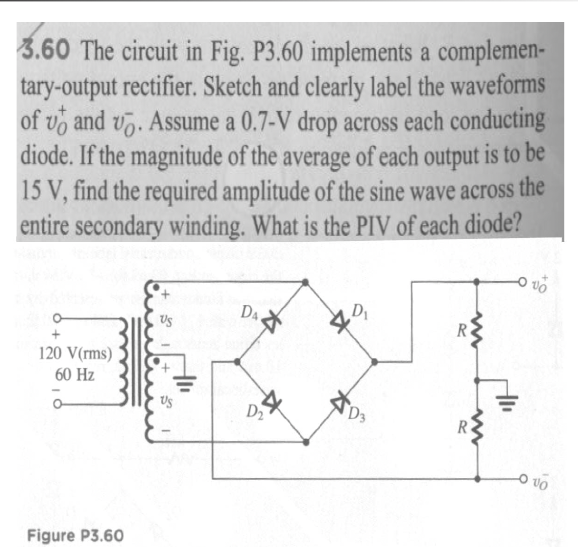 Solved 3.60 The circuit in Fig. P3.60 implements a | Chegg.com