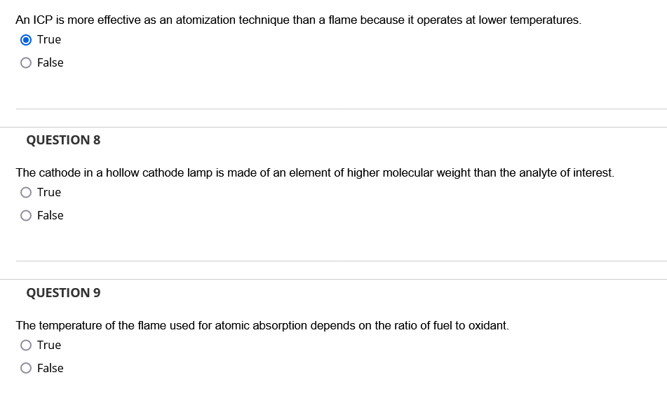 Solved An ICP is more effective as an atomization technique | Chegg.com