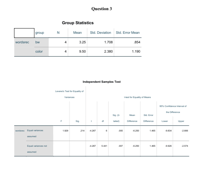 3. A researcher records the number of words recalled | Chegg.com