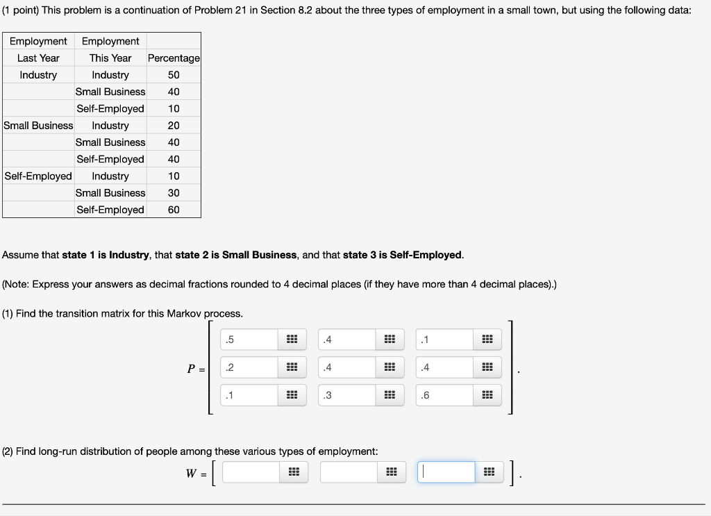 Solved (1 point) This problem is a continuation of Problem | Chegg.com