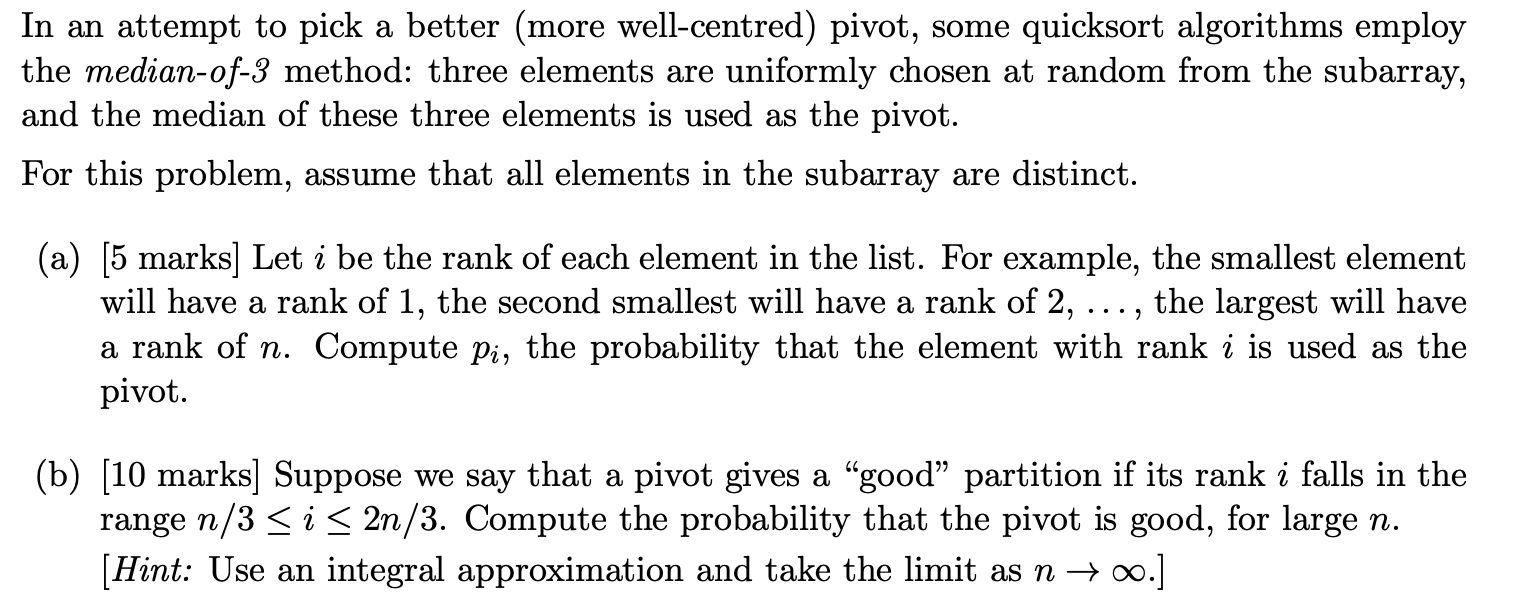 Solved In an attempt to pick a better (more well-centred) | Chegg.com