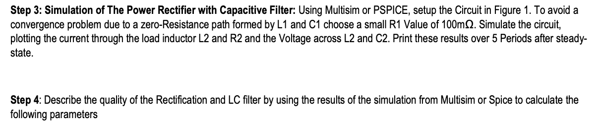An LC Filter Shown in Figure 1 below is used to | Chegg.com