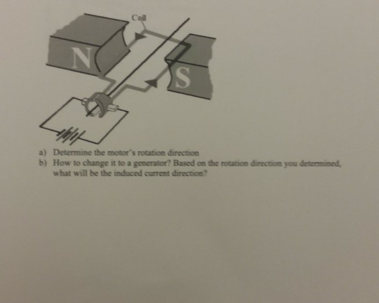 Solved a) Determine the motor's rotation direction b) How to | Chegg.com